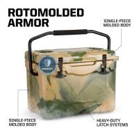 China 28L Rotomolded Cooler Box Portable Outdoor Ice Chest Food Grade LLDPE Camping Fishing Cooler for sale