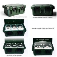 China Wheeled 30L Military Insulated Food Containers Stackable Hot Food Transport Box Army Catering for sale
