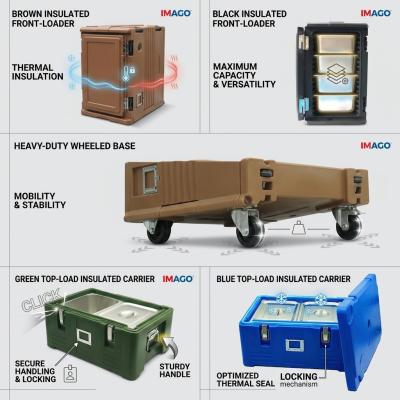China Food Pan Warmer Cooler 30L Dual Mode Insulated Hot Cold Holding Box PE Rotomolded GN Pan 630x450x310mm for sale