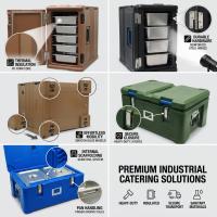 China Food Pan Warmer Cooler 30L Dual Mode Insulated Hot Cold Holding Box PE Rotomolded GN Pan 630x450x310mm for sale