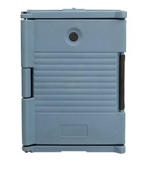 China Blue Cold Food Transport Container With Detachable Lid Four Wheel Base / Lightweight Design for sale