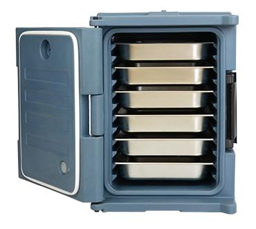 China Front Loading Pan Carrier Insulated Food Cabinet Trolley 90L for sale