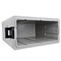 China CE Approved 110L Nylon Handle Thermal Food Transport Container Detachable Lid Four-Wheel Catering Box for sale
