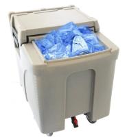 China 125L Restaurant Insulated Ice Caddy Plastic With Wheels for sale