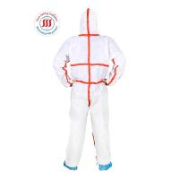 China Beekeeper SMS Type 5 6 White Coveralls Disposable With Hood Melt Tape for sale