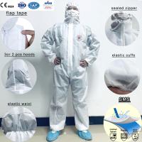 China SMS ISO 13982 Type 5 6 Disposable Coveralls Comfortable Lightweight Breathable Coverall for sale