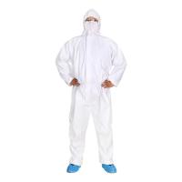 China Full Body Fluids Infectious Agents Protection Coverall Hooded Microporous SF Coverall for sale