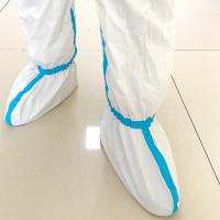 China SF Hooded Non Woven Hazmat Suit Full Body Protection Suit With Boots Cover for sale