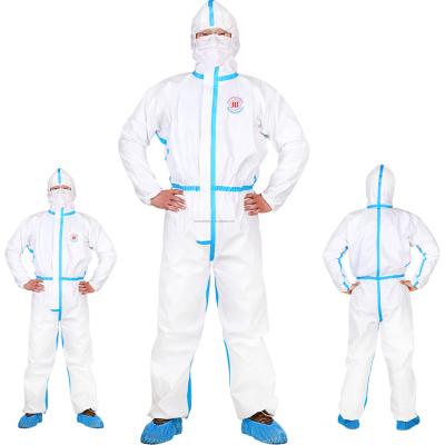 China OEM EN 14126 Type 4 Microporous Disposable Coverall With Tape for sale