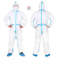 China Disinfect Bio Security Type 4 Disposable Coveralls 65g SF Microporous Suit For Men Women for sale
