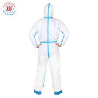 China Disinfect Bio Security Type 4 Disposable Coveralls 65g SF Microporous Suit For Men Women for sale