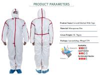 China En14126 Microporous SF Overall Protective Clothing PP PE Laminated Full Body Gown for sale
