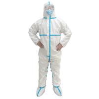 China En14126 Microporous SF Overall Protective Clothing PP PE Laminated Full Body Gown for sale