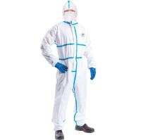 China Waterproof Type 4 Disposable Coveralls Taped Disposable Coverall With Thumb Loop for sale