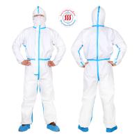 China CE PPE EN14605 Type 4 Disposable Coveralls Breathable Hooded Coverall Suit for sale