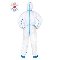 China CE PPE EN14605 Type 4 Disposable Coveralls Breathable Hooded Coverall Suit for sale