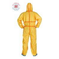 China High Duty Oil Proof Type 3 Disposable Coveralls PPE Chemical Protection Suit for sale