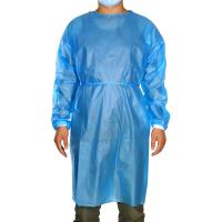China CE EN14126 AAMI Pb70 Disposable Lab Coats PP PE Coated Non Woven Isolation Gown for sale