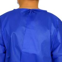 China Lightweight 35gsm PP Disposable Gown Contact Isolation Lab Gown for sale