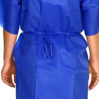 China Lightweight 35gsm PP Disposable Gown Contact Isolation Lab Gown for sale