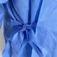China Blue SMS PP PE Disposable Gown Waterproof AAMI Level 1 2 3 4 Dental Isolation Gown for sale