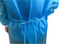 China OEM Laboratory PPE Medical Gown PP PE Coated Disposable Safety Clothing for sale