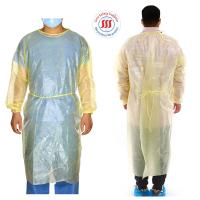 China EN14126 PP PE Medical Isolation Gowns Personal Protective Hospital Isolation Gown for sale