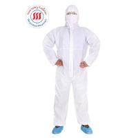 China EN14126 PP PE Medical Isolation Gowns Personal Protective Hospital Isolation Gown for sale