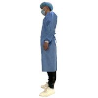 China XL XXL XXXL Medical Isolation Gowns Non Woven SMS Patient Operation Gown For Doctors for sale