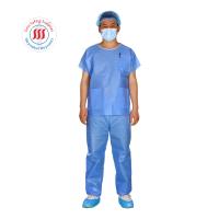 China CE ISO S-XXXL Disposable Scrubs Top And Bottom SMS Scrub Suit For Nurses for sale