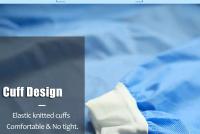 China Blue Ultrasonic Seam Non Woven SMS Isolation Gowns Medical Reinforced Surgical Gown for sale