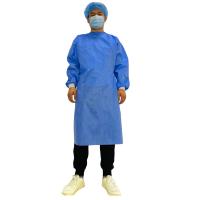 China Breathable Blue Level 4 SMS Disposable Surgical Gown For Surgeon Doctor for sale
