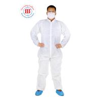 China Laboratory Disposable PP Non Woven Coverall With Collar For Cleaning Room for sale