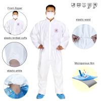China Laboratory Disposable PP Non Woven Coverall With Collar For Cleaning Room for sale