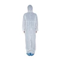 China One Time Use White PP Disposable Polypropylene Coveralls For Cleaner for sale