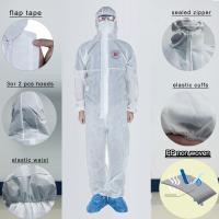 China Breathable Disposable Non Woven Coverall 25gsm-70gsm Safety Protection Clothing for sale