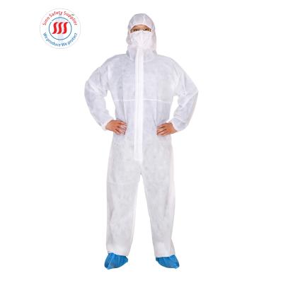 China Hygiene PP Non Woven Coverall Dust Proof Anti Static Polypropylene Suits for sale