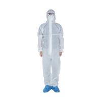 China S M L XL XXL XXXL PP Non Woven Coverall Elastic Hood Disposable Hazmat Suits for sale