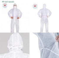 China S M L XL XXL XXXL PP Non Woven Coverall Elastic Hood Disposable Hazmat Suits for sale