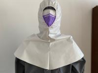 China Non Woven Microporous Shoulder Cover Waterproof Hood Cover With Elastic Hood for sale