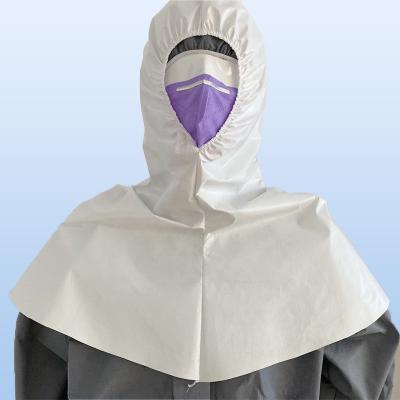 China Waterproof Disposable Head Neck Cover Blue White Microporous Head Cover for sale