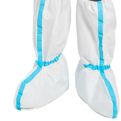 China Non Slip Surgical Boot Cover SF Microporous Film Disposable Shoe Covers For Health for sale