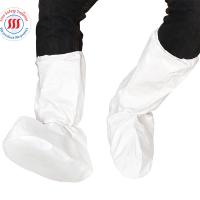 China Waterproof SF Disposable Boot Cover Industrial Safety Boots Cover With Tie Strip for sale