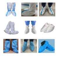 China Waterproof SF Disposable Boot Cover Industrial Safety Boots Cover With Tie Strip for sale