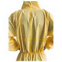 China Nonwoven Pp Pe Coating Disposable Chemical Coveralls 100 Gsm With Tape for sale