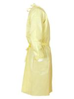 China Non Woven Pp Pe Coated Yellow Disposable Surgical Gown For Doctors for sale