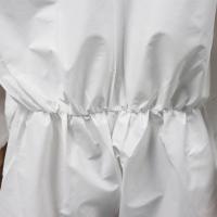 China Non Woven Disposable Hooded Coveralls PP PE Laminated White With Boot Cover for sale