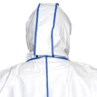 China Sf Microporous Film Sms White Protective Coverall Bound Seams Taped Disposable for sale