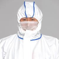 China Sf Microporous Film Sms White Protective Coverall Bound Seams Taped Disposable for sale