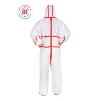 China Ppe Type5/6 Disposable Protective Workwear Asbestos Removal Sms Coverall Disposable for sale